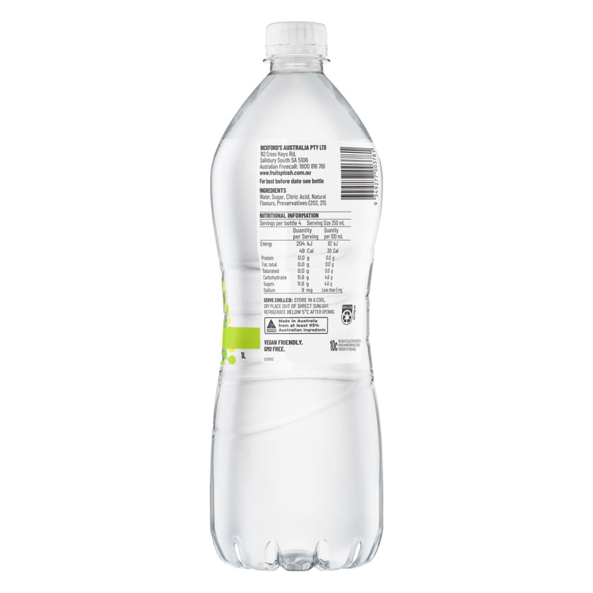 Aqua Pura Fruit Splash Lemon & Lime 1Lt x 12 | Sippify – Sippify